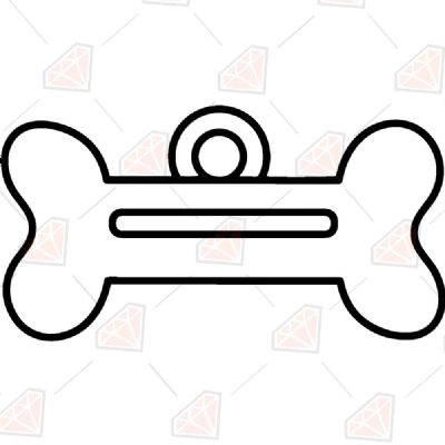 Bone Dog Tag SVG Design & Cut File | PremiumSVG