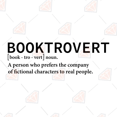 Booktrovert Definition SVG Design, Book Lover SVG | PremiumSVG