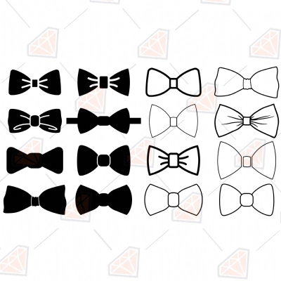Bow SVG Bundle, Bow SVG Cut Files, and Cliparts | PremiumSVG