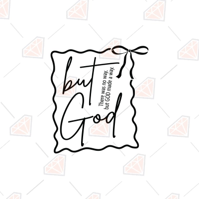But God SVG with Bow, Christian SVG | PremiumSVG