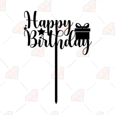 Cake Topper SVG & DXF Files | PremiumSVG