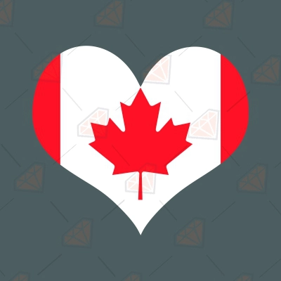 Canada Maple Heart Flag SVG File | PremiumSVG