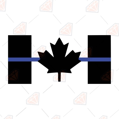 Canada Thin Blue Line SVG, Canada Flag Maple Leaf SVG Instant Download ...