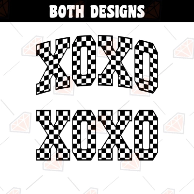 Checkered Xoxo SVG, Trendy Xoxo SVG | PremiumSVG