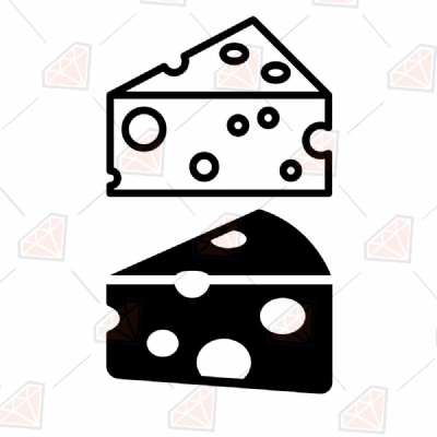Cheese SVG Vector Cut and Clipart Files, Cheese Icons | PremiumSVG