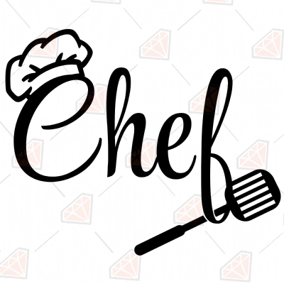 Chef SVG Design, Cook SVG with Cap | PremiumSVG