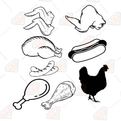 Chicken Wings & Drumsticks SVG Bundle | PremiumSVG