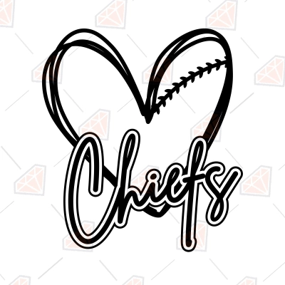 Chiefs Heart SVG, Chiefs Love SVG Digital Download | PremiumSVG
