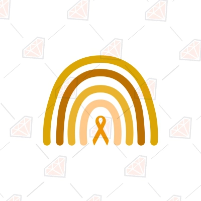 Childhood Cancer Awareness Rainbow SVG | PremiumSVG