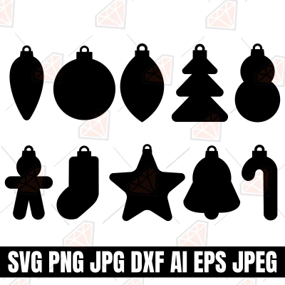 Christmas Bauble SVG, Christmas Ornament SVG Clipart Cut Files | PremiumSVG