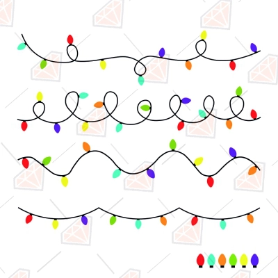Christmas Lights SVG Bundle, Lights String SVG Instant Download ...