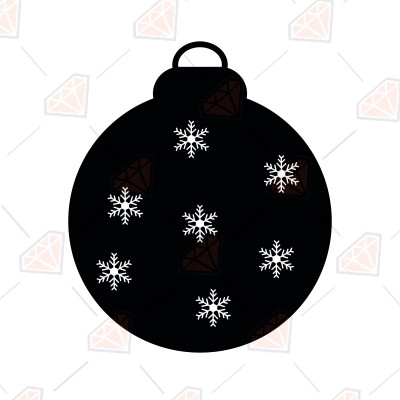 Christmas Tree Ornament SVG with Snowflakes | PremiumSVG