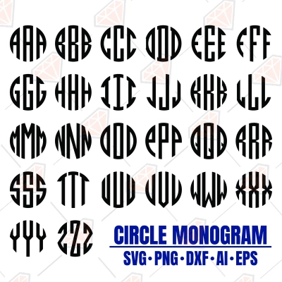 Circle Monogram SVG | PremiumSVG