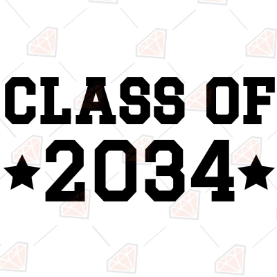 Class Of 2034 SVG Cut File, Graduation Design | PremiumSVG