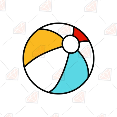 Beach Ball Vector Red And Yellow Beach Ball Red And Yellow Beach
