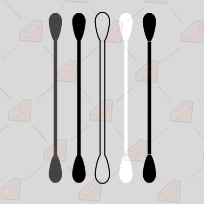 Cotton Swab SVG Vector Files, Instant Download | PremiumSVG