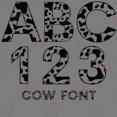 Cow Alphabet & Font SVG, Leopard Font SVG Cut File | PremiumSVG
