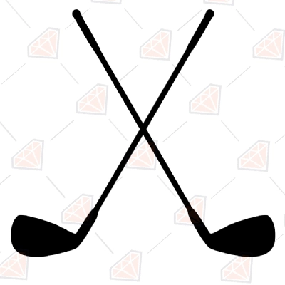 Golf Clubs Crossed Vector Golf Clubs Crossed Stamp Vector 13398887