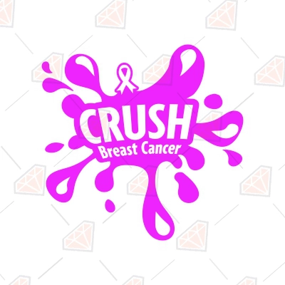 Crush Breast Cancer SVG Cut, Awareness SVG | PremiumSVG