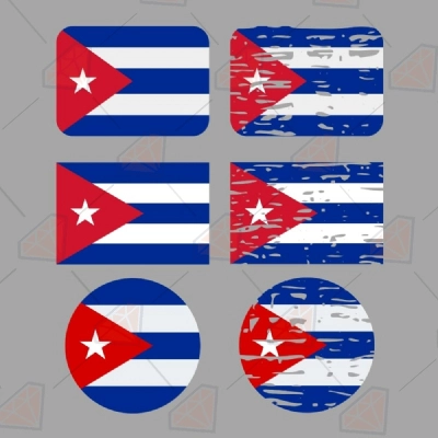 Cuba Flag SVG, Distressed Cuba Flag SVG | PremiumSVG