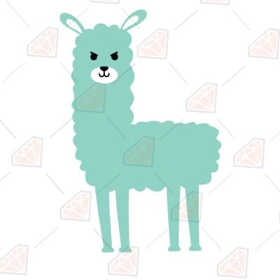 Cute Angry Llama Svg Vector File | PremiumSVG