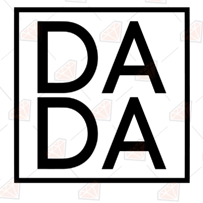 Dada Square SVG Cut Files, Father's Day SVG Vector File | PremiumSVG
