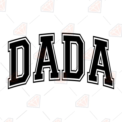 Dada SVG with Varsity Font, Dada Shirt SVG | PremiumSVG