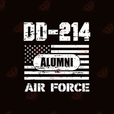 Dd-214 Alumni SVG, Air Force USA Flag SVG Cut File | PremiumSVG