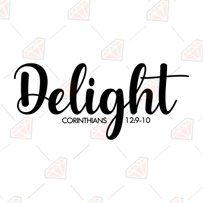 Delight Christian Proverb SVG, Bible Verse SVG | PremiumSVG