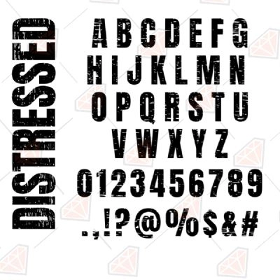 Distressed Font SVG, Instant Download | PremiumSVG