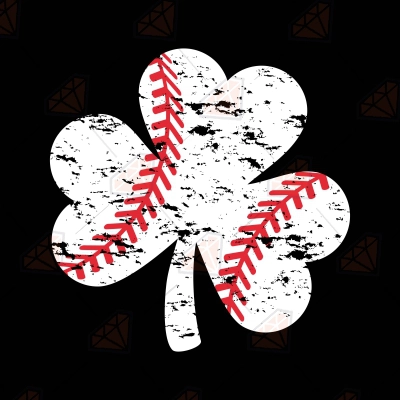 Distressed Shamrock Baseball SVG, Cut File, PNG | PremiumSVG