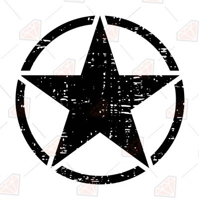 Jeep Star SVG, Distressed Army Star SVG Download | PremiumSVG