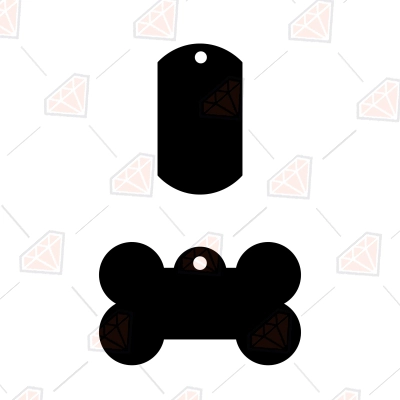 Dog Tag SVG File, Blank Template Vector Files | PremiumSVG