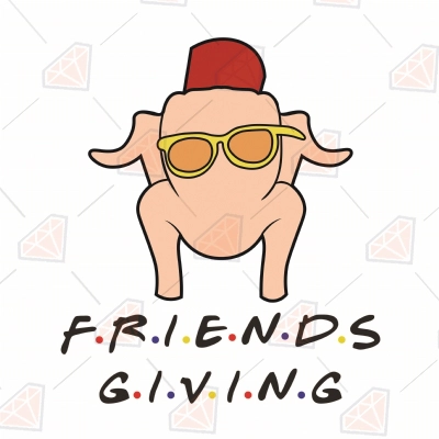 Friends Giving Turkey SVG Cut File, Friends Turkey SVG | PremiumSVG