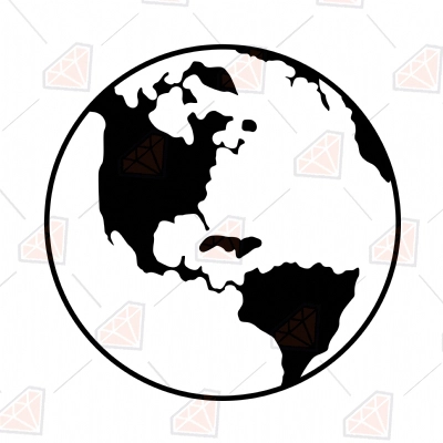 Earth Outline SVG Cut Files, Planet Earth SVG | PremiumSVG
