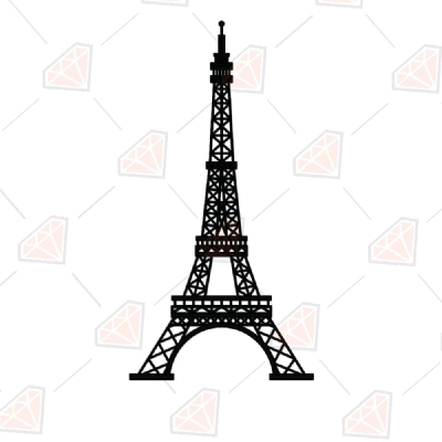Eiffel Tower SVG Vector & Clipart Cut Files, Eiffel Tower Png | PremiumSVG