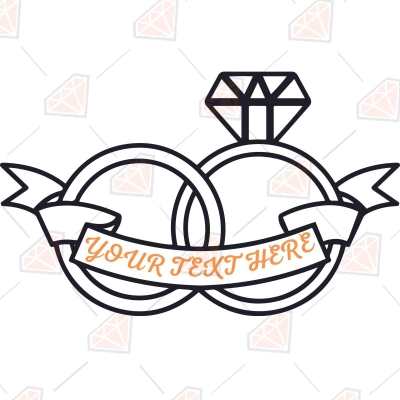 Monogram Engagement Ring SVG Cut Files | PremiumSVG