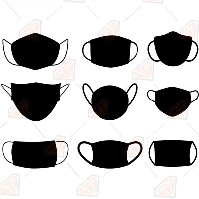 Face Mask SVG Bundle, Face Masks Bundle Instant Download | PremiumSVG