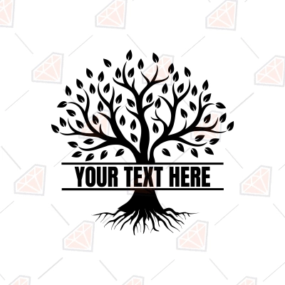 Family Reunion Tree SVG Monogram, Split Family Tree SVG | PremiumSVG