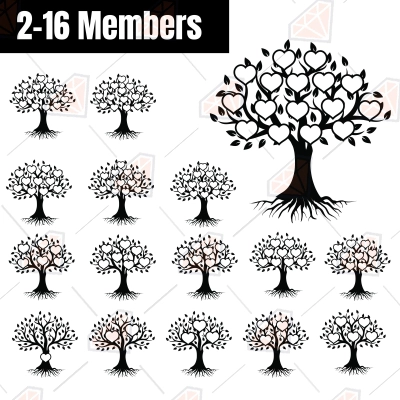 Family Tree SVG with Names, Family Tree Bundle SVG | PremiumSVG