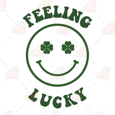 Feeling Lucky with Smiley Face SVG, Retro Smile SVG | PremiumSVG