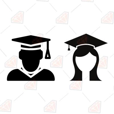 Female & Male Graduation Student SVG Cut Files | PremiumSVG