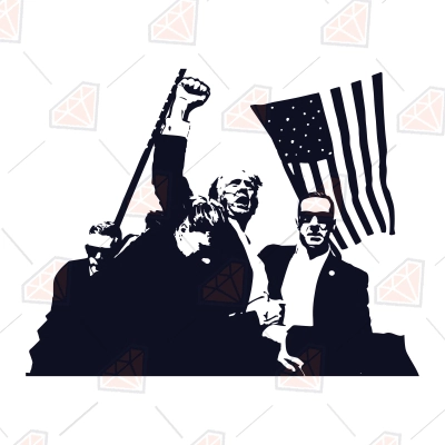 Fight Trump SVG, Trump Fist Silhouette SVG Cut File | PremiumSVG