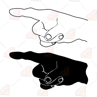 Finger Pointing SVG Cut Files, Pointing Finger Vector | PremiumSVG