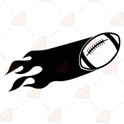 Fire American Football SVG Cut File, Instant Download | PremiumSVG