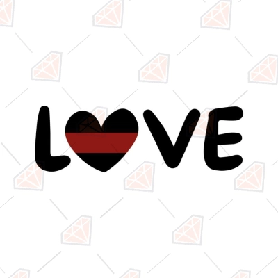 Firefighter Love SVG, Fireman Love SVG Vector Files | PremiumSVG