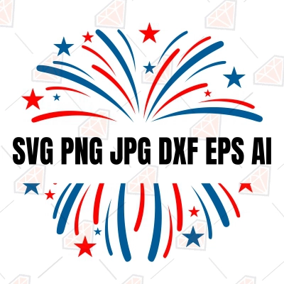 Firework Monogram SVG, 4th of July SVG | PremiumSVG