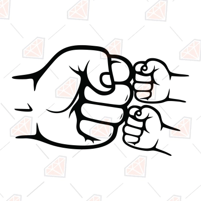 Fist Bumps SVG, Father's Day Cut File | PremiumSVG