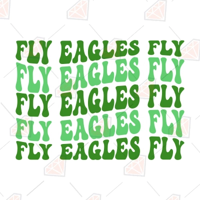 Fly Eagles Fly SVG, Retro Eagles SVG Cricut Design | PremiumSVG