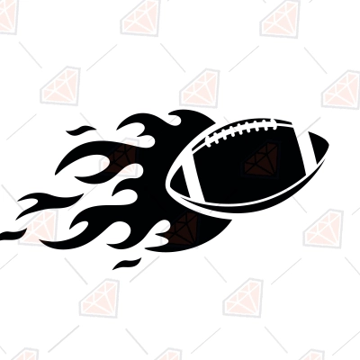 Football In Fire SVG, Flame Ball SVG Clipart Files | PremiumSVG